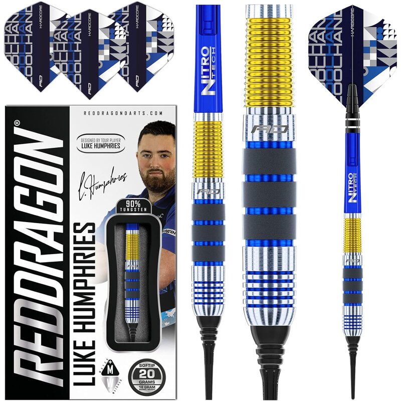 RED DRAGON Luke Humphries 20 Gram Professional Tungsten Darts Set, 72,50